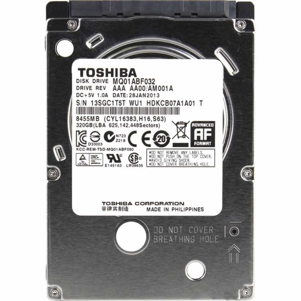 Toshiba 320GB 5400 RPM SATA 2.5Inch Internal Hard Disk Drive HDD [Preowned] - HSGamer