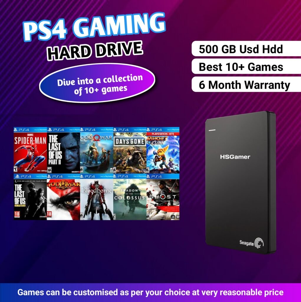 PS4 JB 9.0 & 11.0 Internal 500GB HDD with Fully Top Games Loaded (Free ...