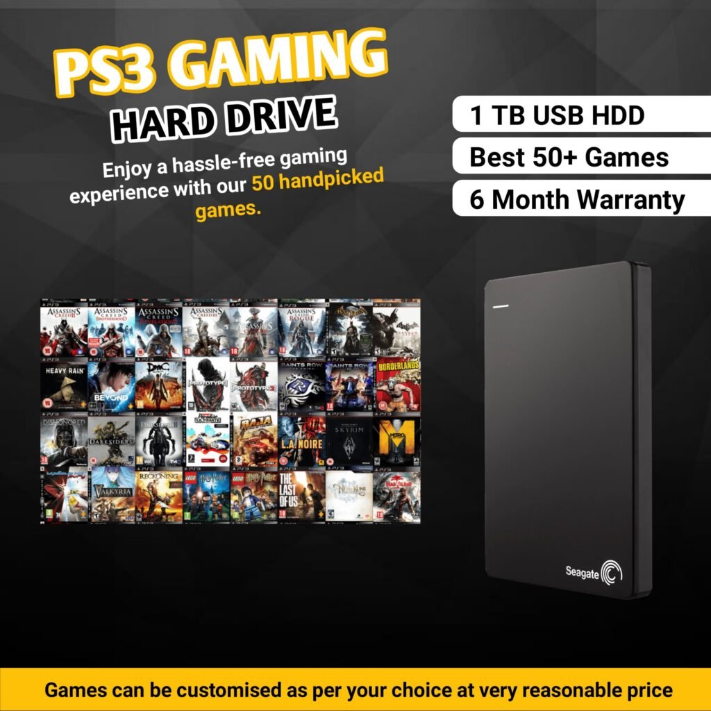 PS3 JB 750 GB External HDD with Fully Top Games Loaded (Free 3.0 ...