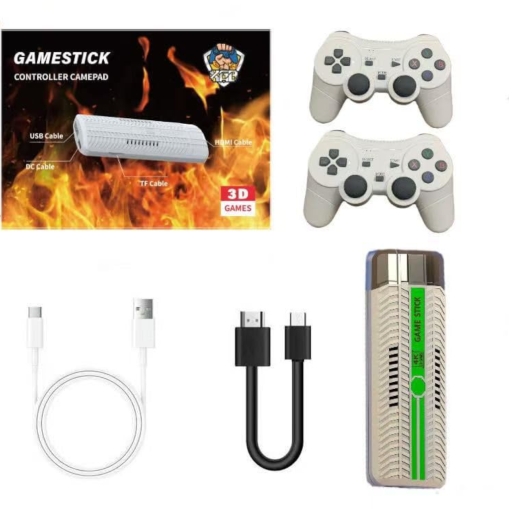 M66 Wireless Retro TV Game Console Stick 4K Ultra HD with Built in 40 ...