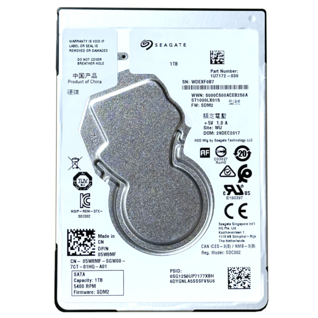 Seagate / WD / Toshiba 1TB 5400 RPM SATA 2.5Inch Internal Hard Disk ...